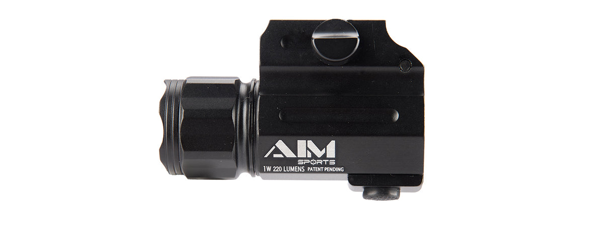 Aim Sports 220 Lumens Compact Flashlight W/ Quick Release Mount Airsof ...