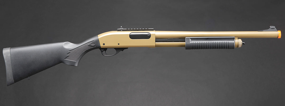 Golden Eagle M8870 3/6-Shot Pump Action CO2 Gas Airsoft Shotgun w/ Gho ...