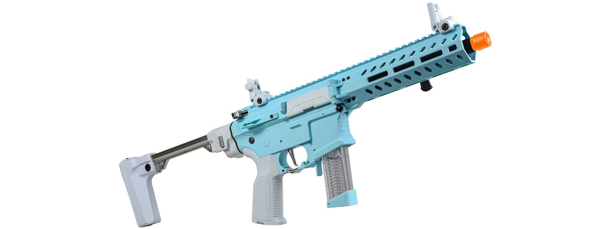 G&G FAR 9 Rapid Folding PCC Airsoft AEG Rifle - (Macaron Blue ...