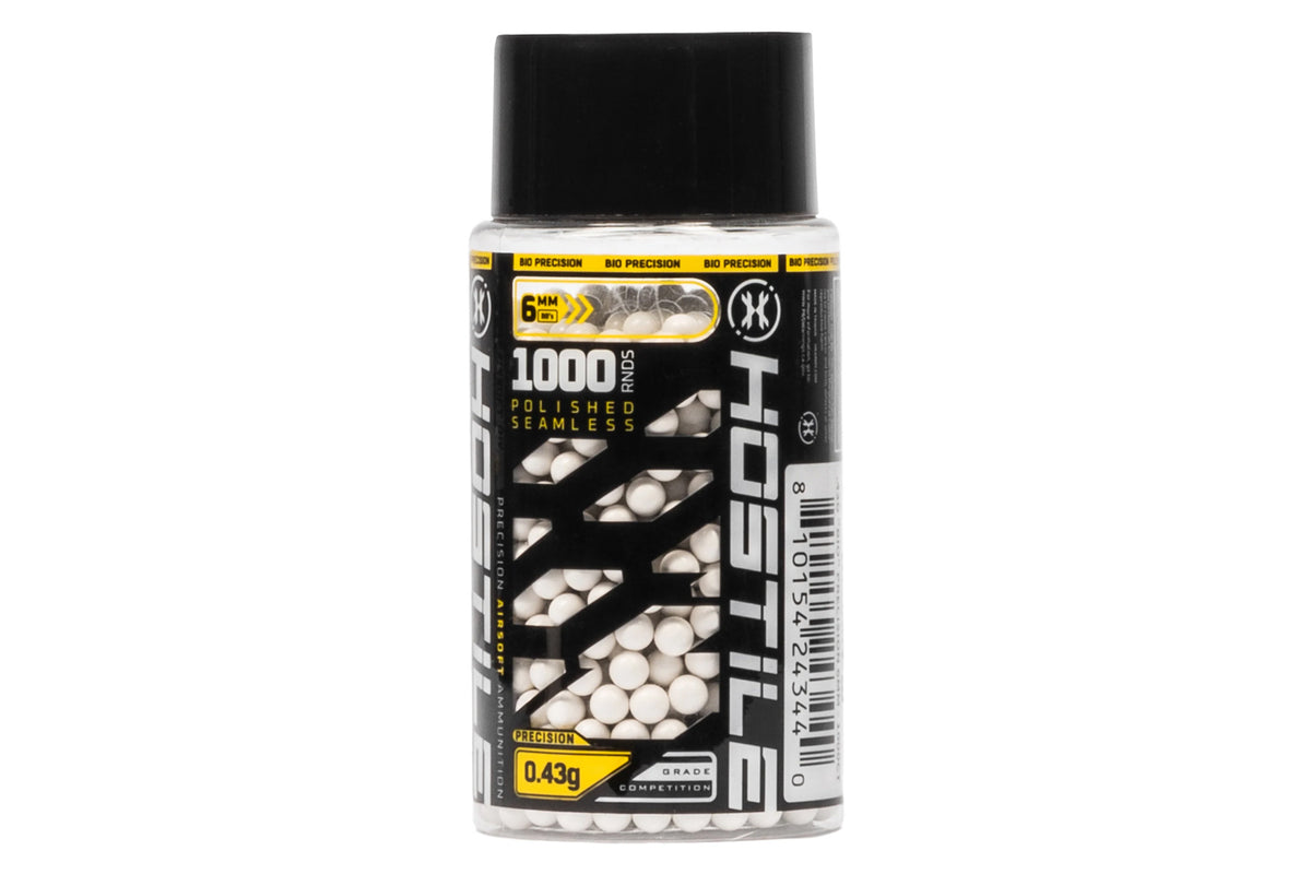 HK Army HOSTILE Biodegradable Precision 1000 Count .43G BB's - (White ...