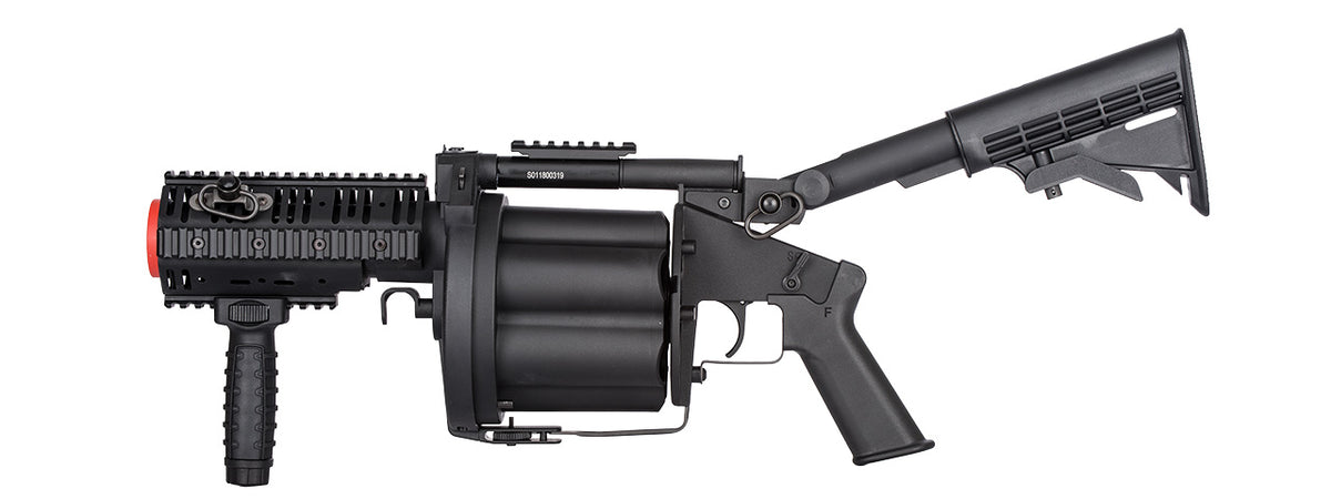 Ics Mgl Sb Airsoft 6-Round Revolving Grenade Launcher W/ Rail Attachme ...