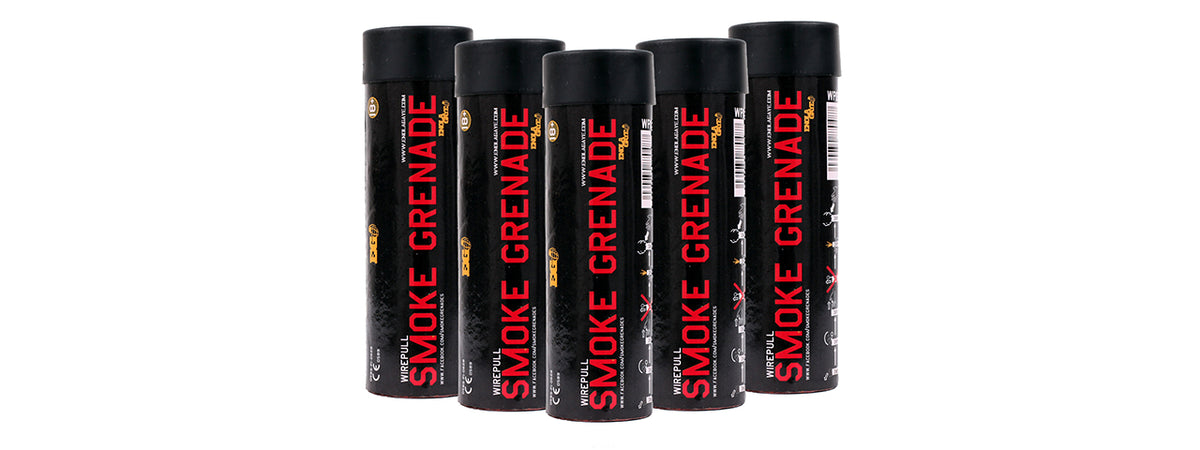 Enola Gaye Airsoft Wire Pull Tactical Red Smoke Grenade WP40 (Pack of ...