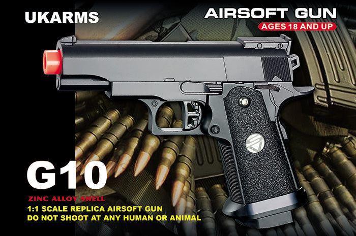UK Arms G10 Spring Powered Airsoft Pistol (Color: Black) – Wholesale ...
