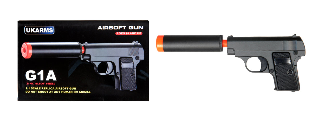 Ukarms G1A Metal Spring Pistol, Black – Wholesale Airsoft Guns