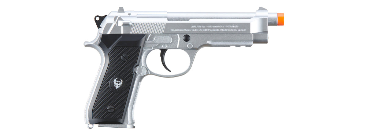 HFC Metal M9 Green Gas Powered Airsoft Pistol (Color: Silver ...